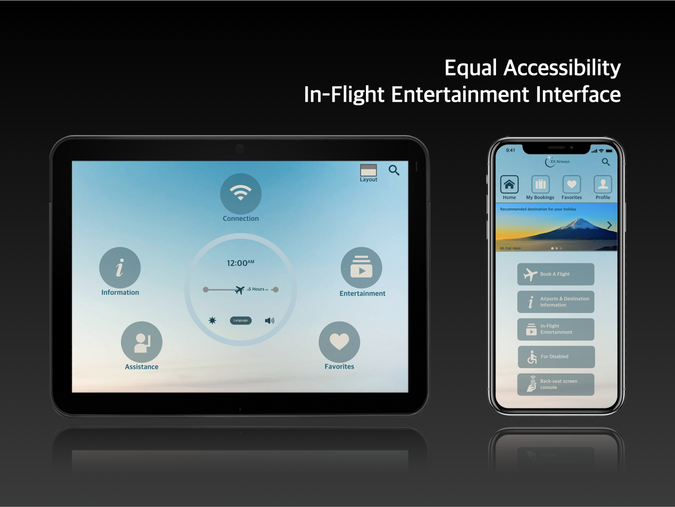 Equal Accessibility In-Flight Entertainment Interface - Design